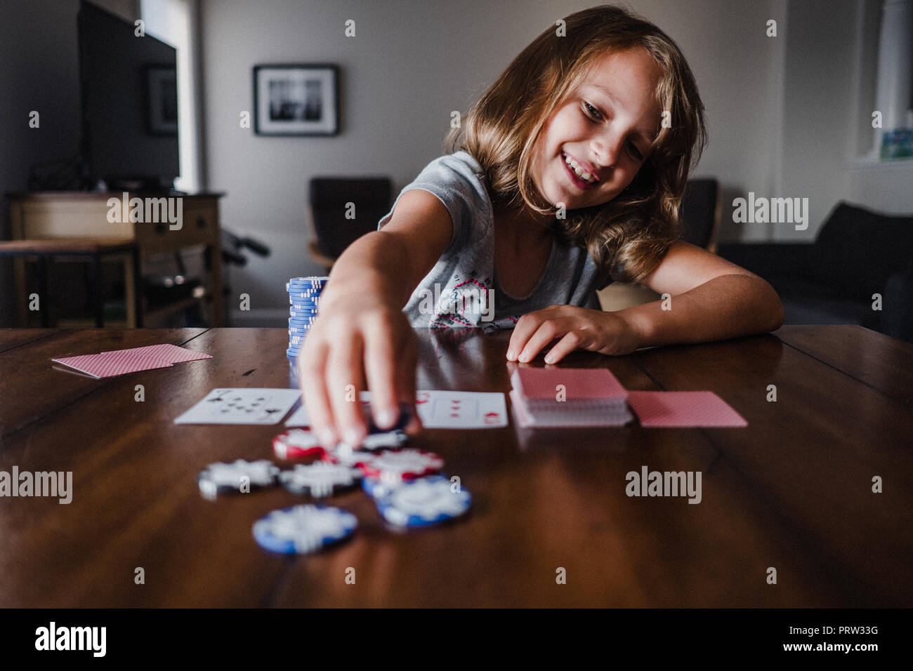 Playing card game at home hi-res stock photography and images - Alamy