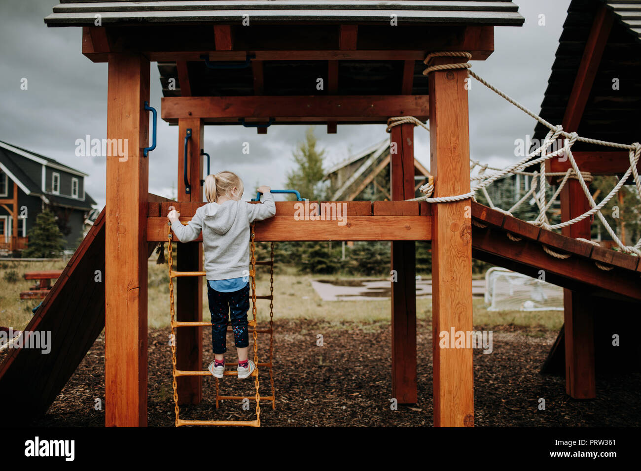 Climbing playground ladder hi-res stock photography and images - Alamy
