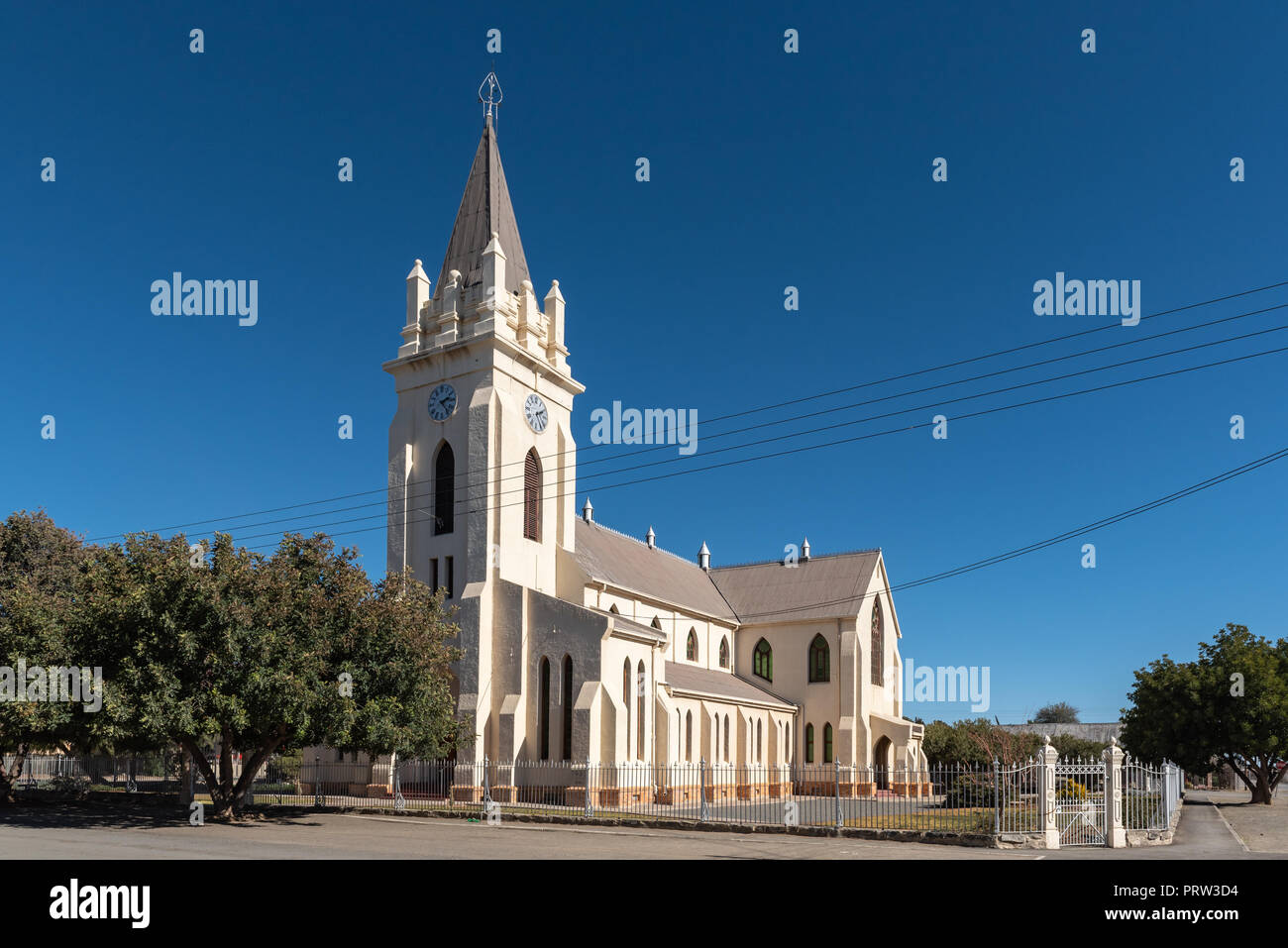 BRITSTOWN, SOUTH AFRICA, AUGUST 6, 2018: A street scene, with the Dutch ...