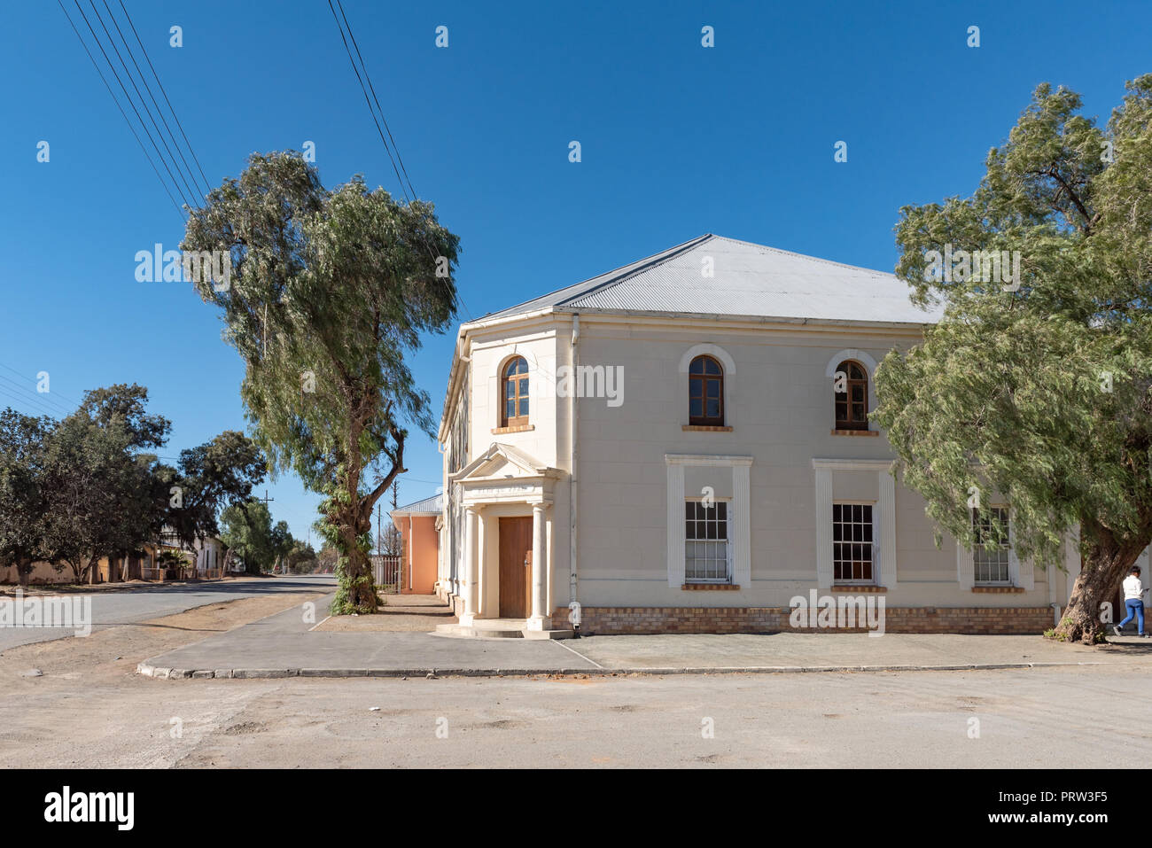 BRITSTOWN, SOUTH AFRICA, AUGUST 6, 2018: A street scene, with the Dutch ...