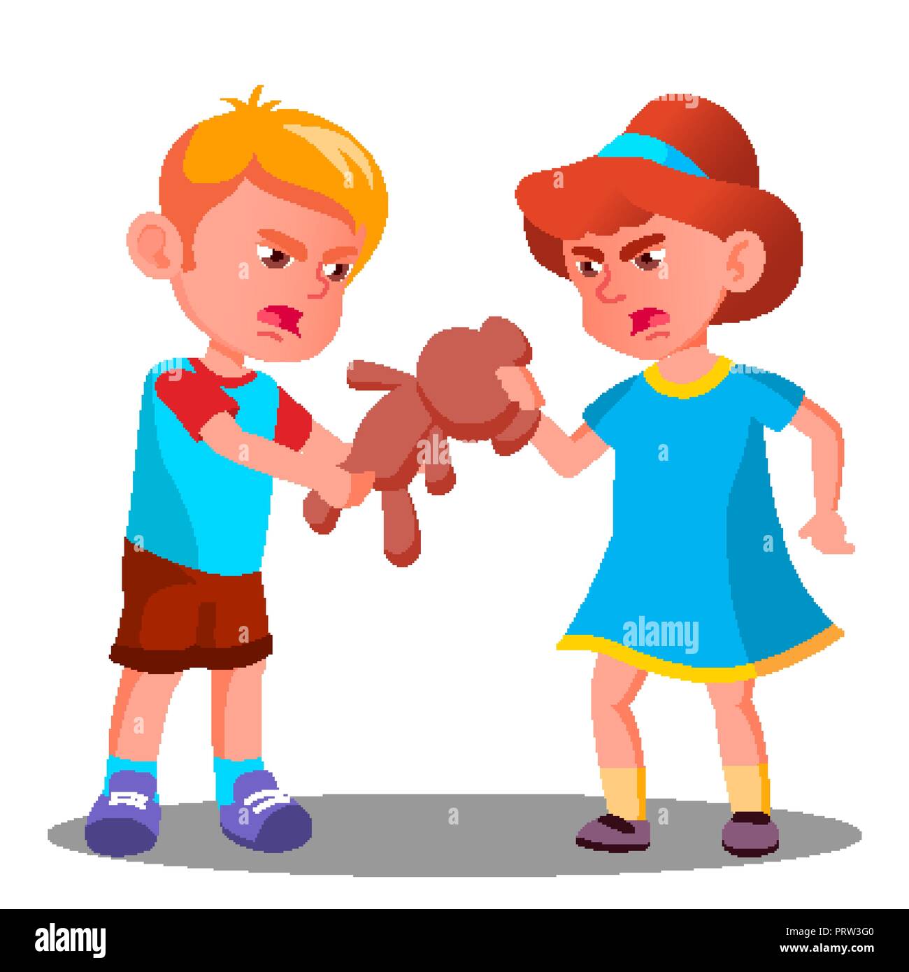 Brother and sister family dispute Cut Out Stock Images & Pictures - Alamy