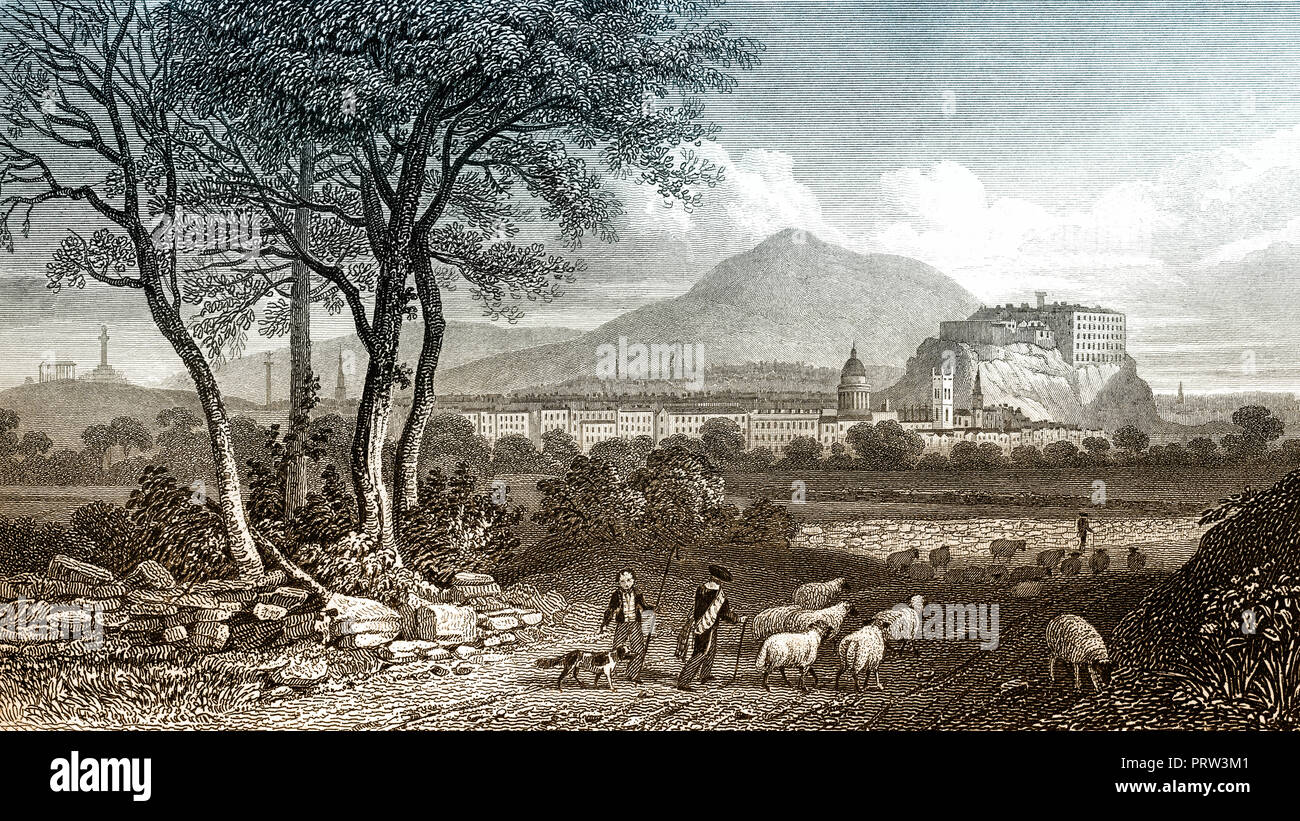 View from Craigleith, Edinburgh, Scotland, 19th century, from Modern ...