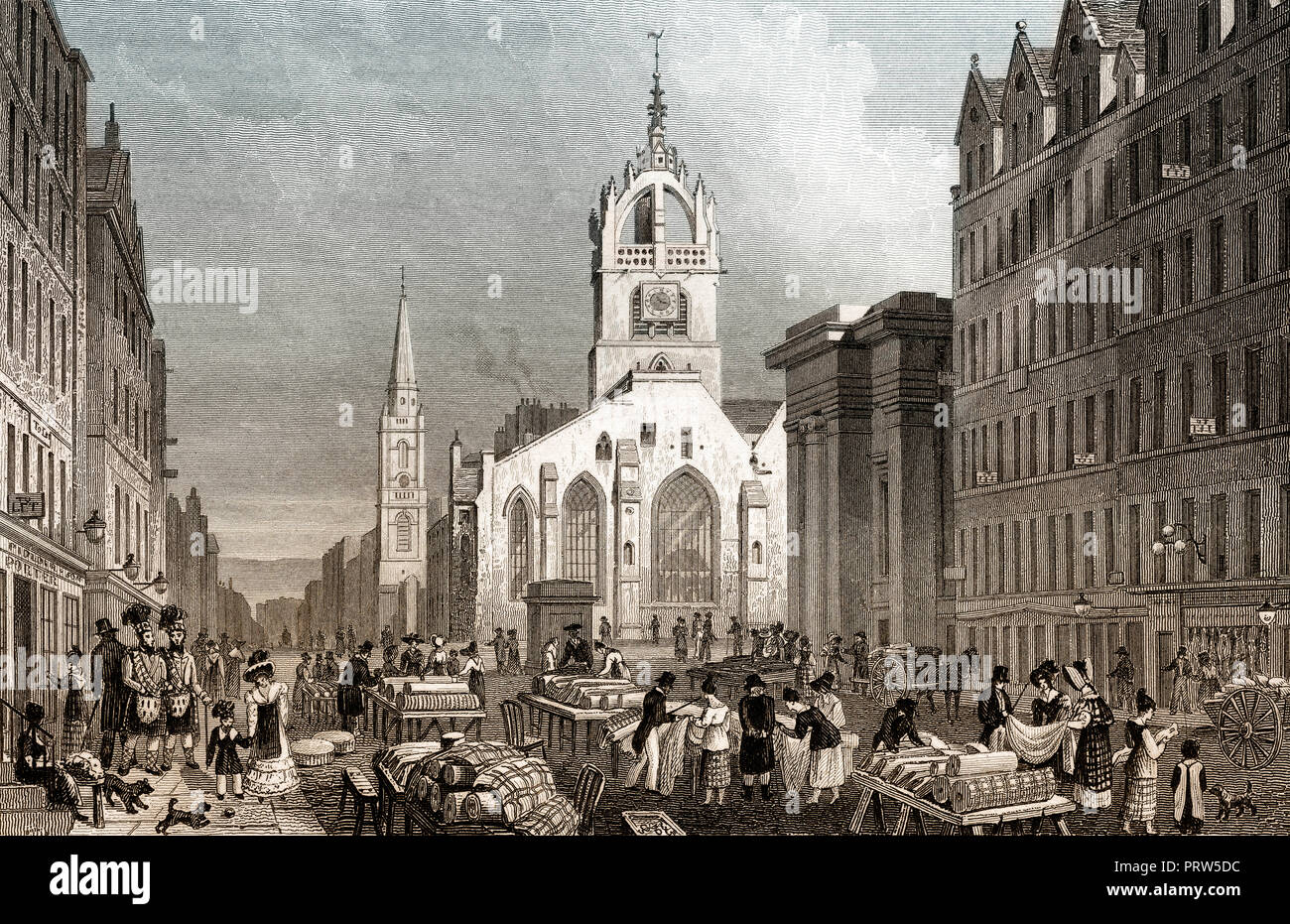 Edinburgh market 18th century hi-res stock photography and images - Alamy