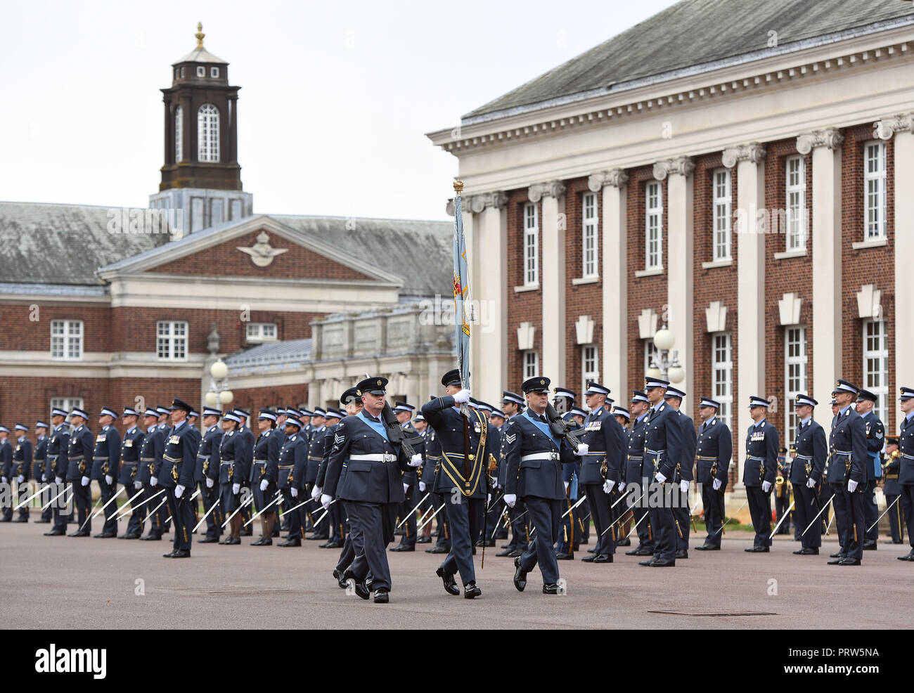 Officers and airmen and airwomen parade as the RAF held its first ever ...