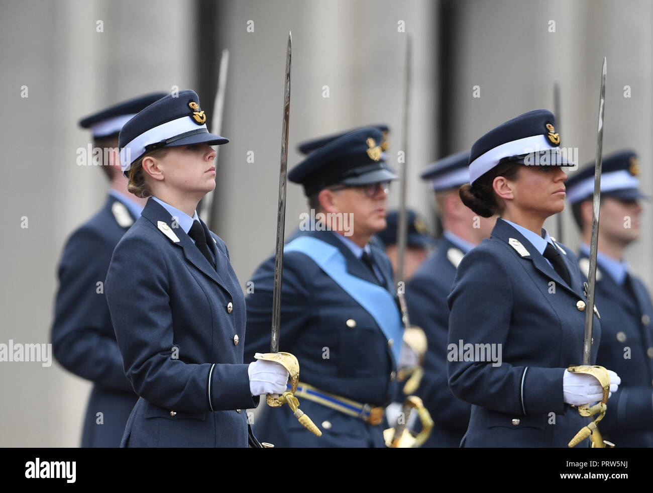 Officer Cadet Holly Holt (left) as the RAF held its first ever joint ...