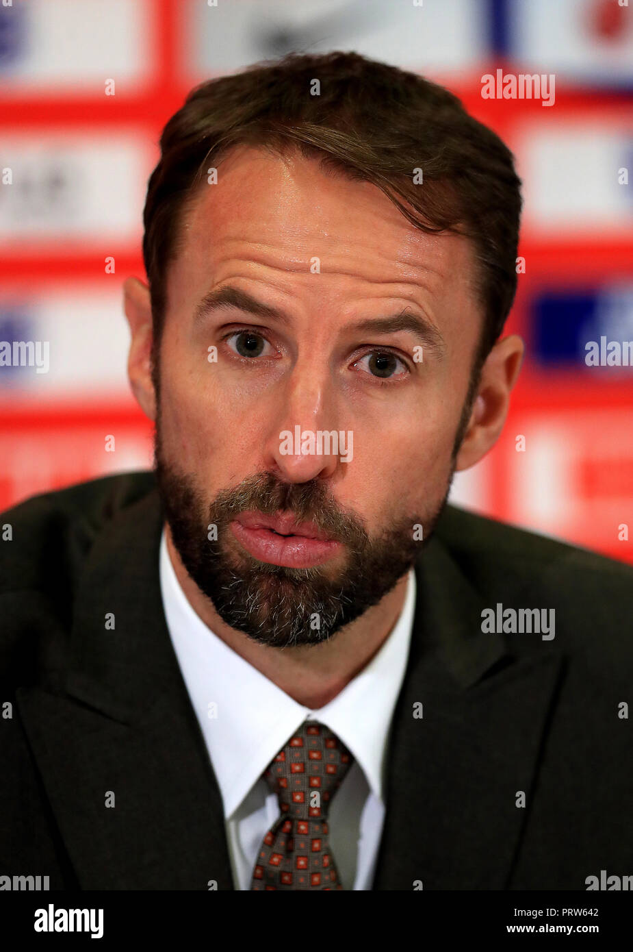 England manager Gareth Southgate during the squad announcement at St ...