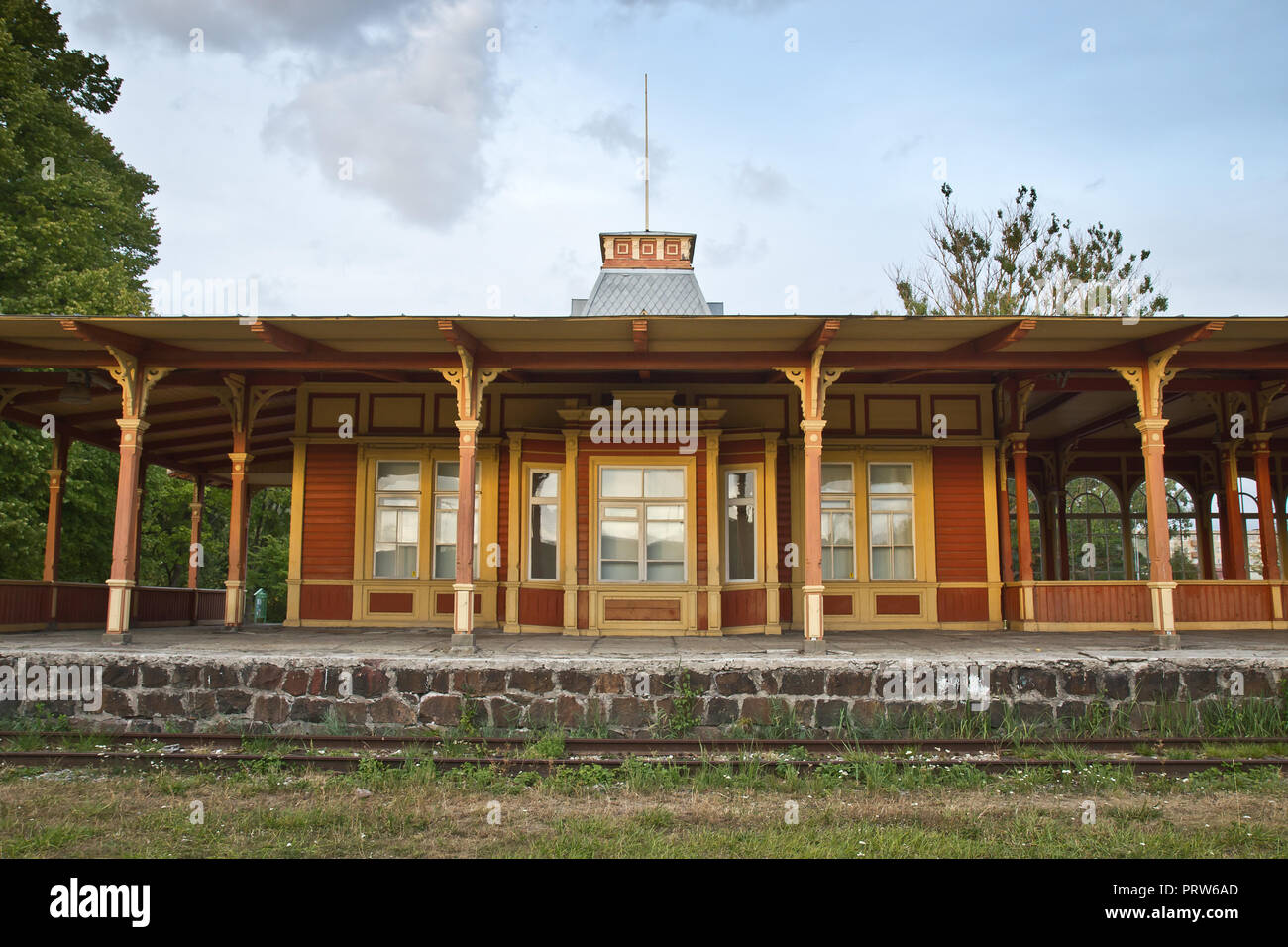 Old train station in Haapsalu, Estonia Stock Photo - Alamy