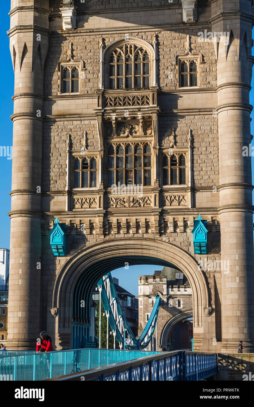 England, London, Tower Bridge and Empty Road Stock Photo - Alamy