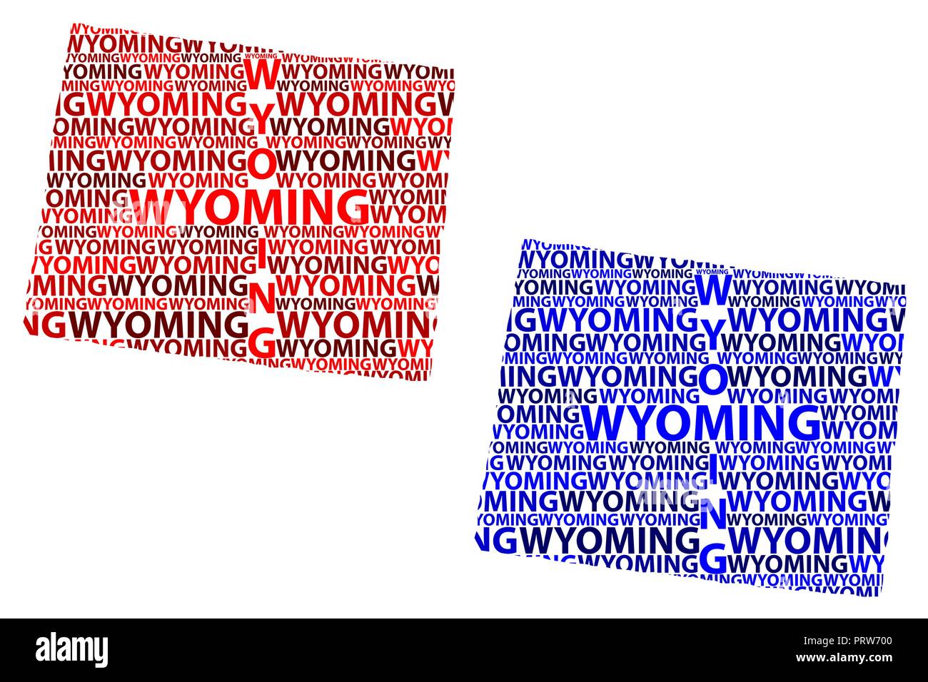 Map of emblem wyoming hi-res stock photography and images - Alamy