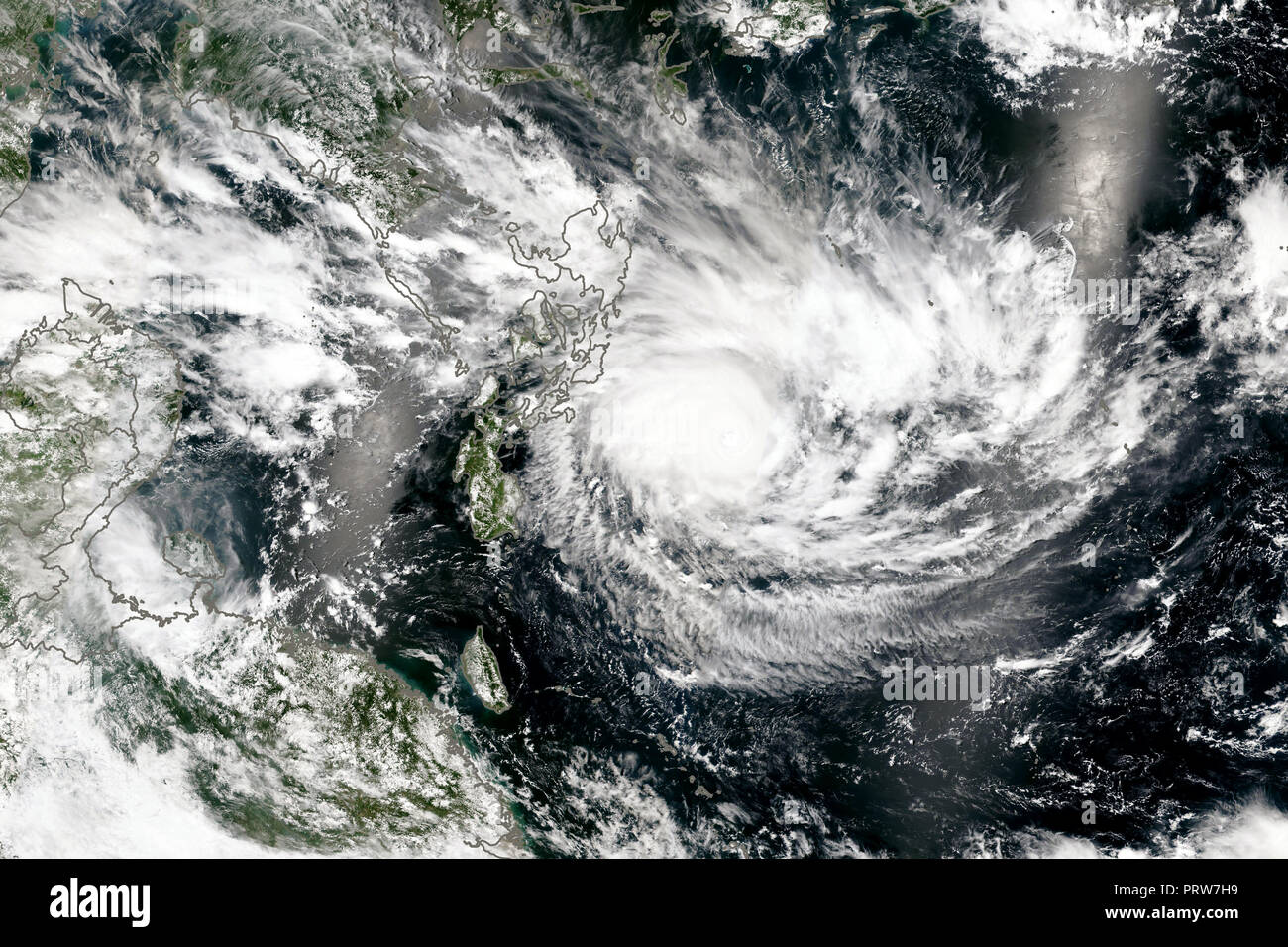 Hurricane from space. Satellite view. Elements of this image furnished ...