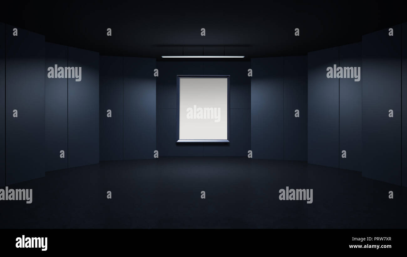 3D rendring empty rendering picture frame with minimalist and modern ...