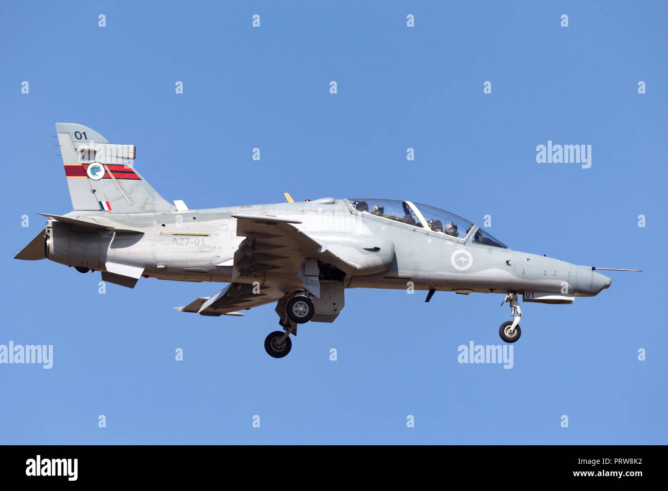 Royal Australian Air Force (RAAF) BAE Hawk 127 lead in fighter trainer aircraft A27-01 Stock ...