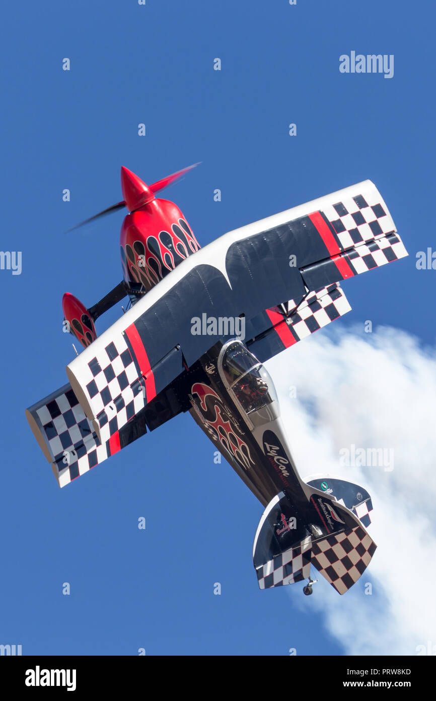 Skip Stewart flying his highly modified Pitts S-2S biplane Prometheus ...