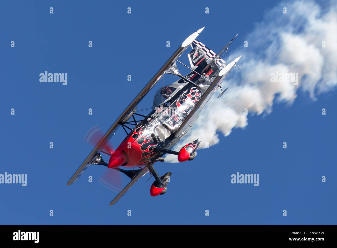 Skip Stewart flying his highly modified Pitts S-2S biplane Prometheus ...