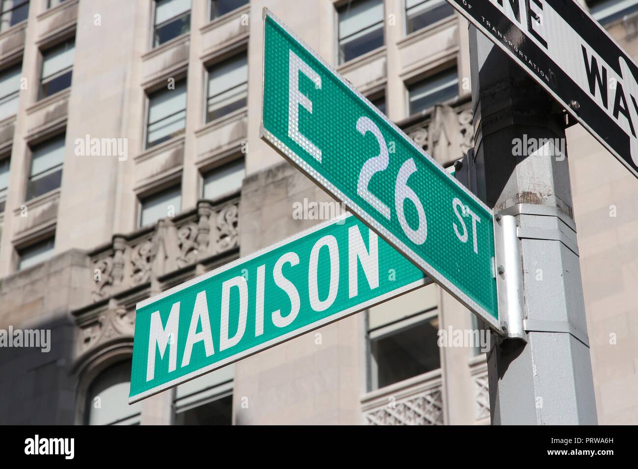 New York City, United States - famous Madison Avenue sign in Manhattan ...