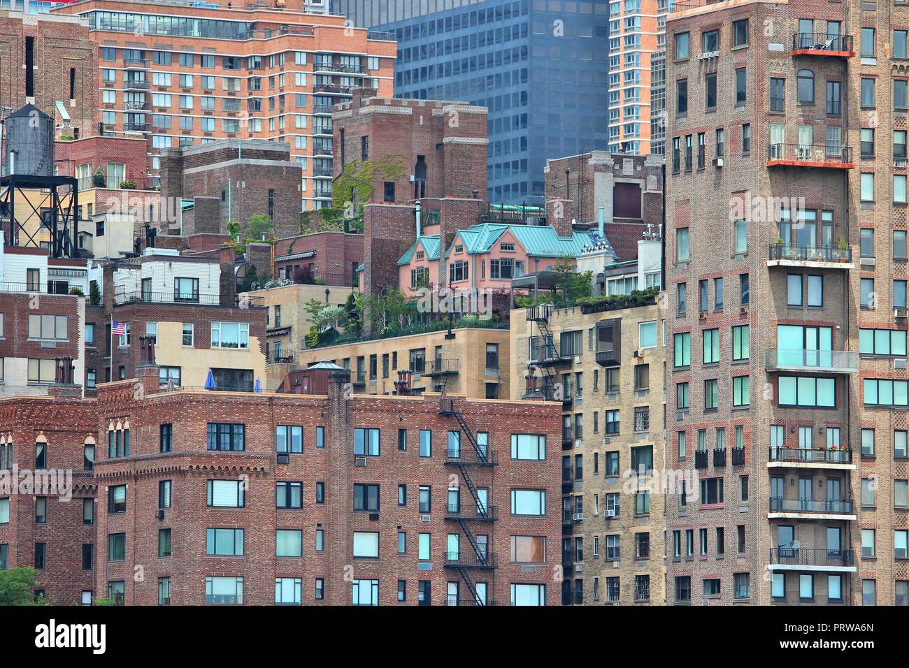 New York City, United States - old residential architecture of Midtown ...