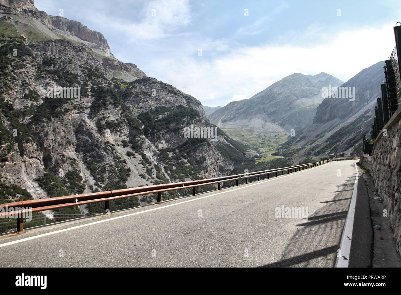 Italy, Stelvio National Park. Famous road to Stelvio Pass in Ortler ...