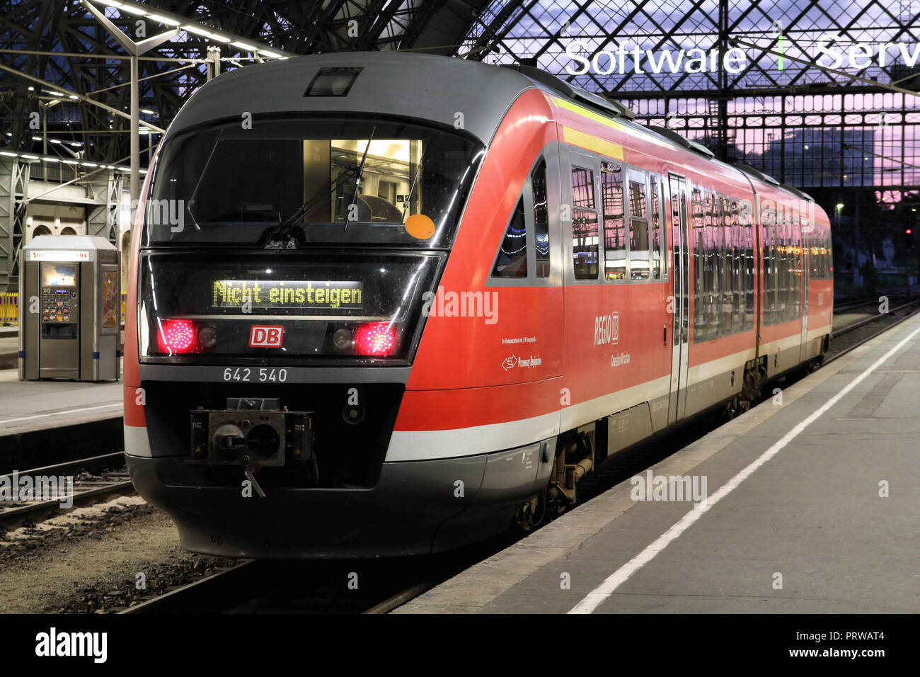 DRESDEN, GERMANY - JULY 24: Deutsche Bahn Regio train Siemens Desiro on ...