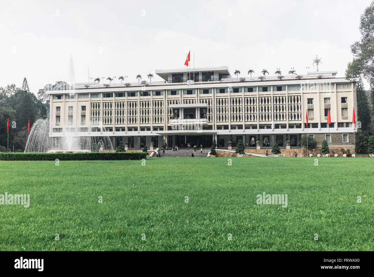 Facade of the Independence Palace, also known as Reunification Palace in Ho Chi Minh city. It ...