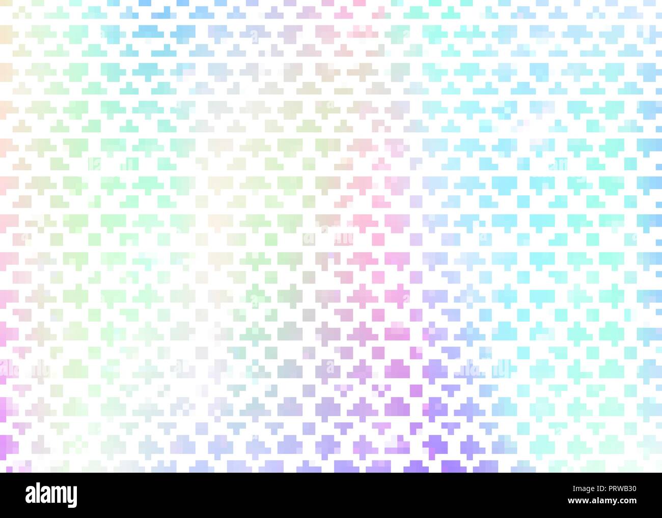 Rainbow scales background with kawaii mermaid princess pattern Stock ...