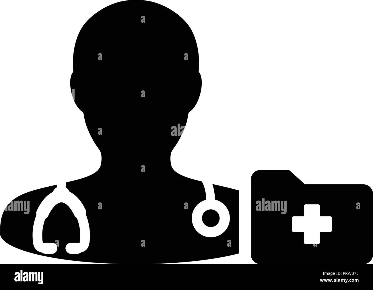 Medical icon vector male doctor person profile avatar with stethoscope ...