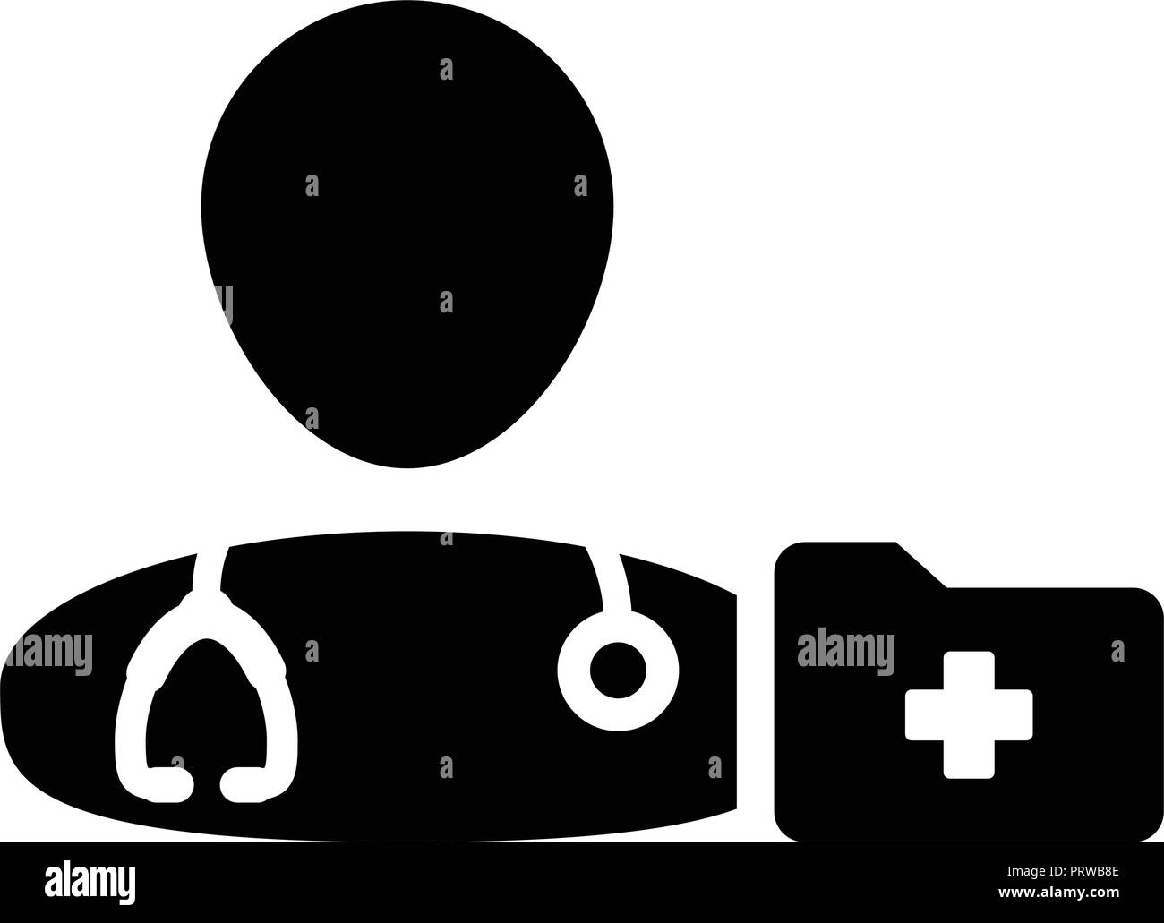 Medical icon vector male doctor person profile avatar with stethoscope ...