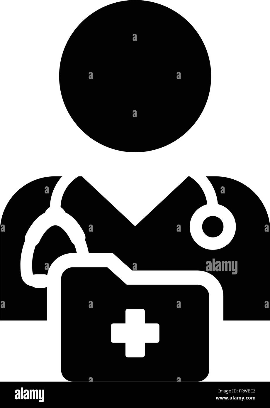 First aid icon vector male doctor person profile avatar with ...