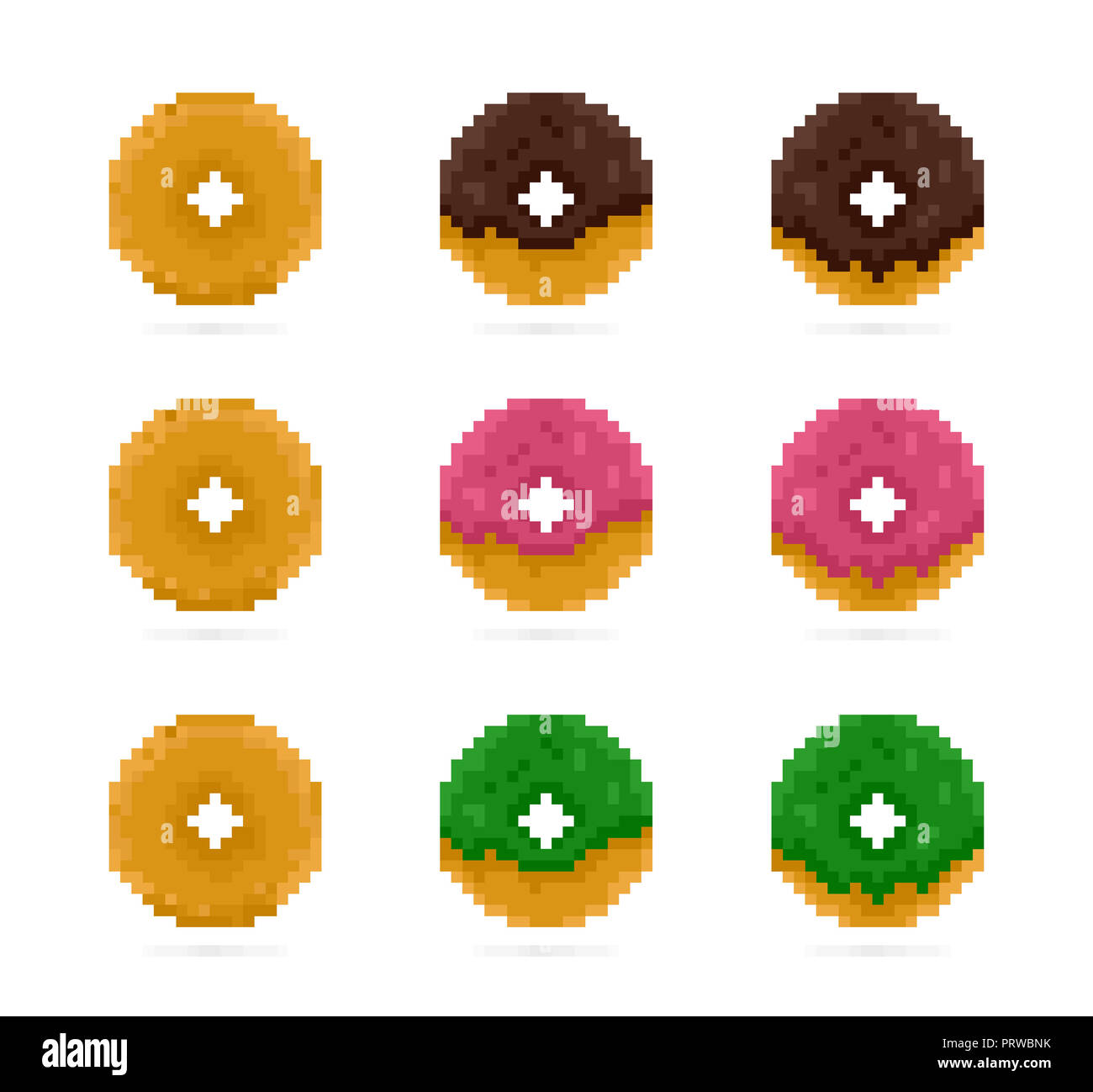 Icon donut glazed pink graphic hi-res stock photography and images - Alamy