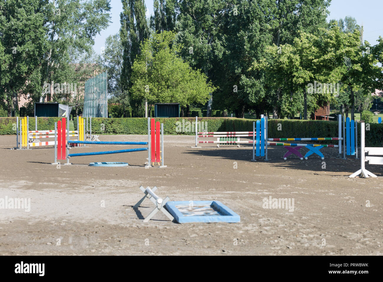 Equestrian Obstacle: Empty Field for Horse Jumping Competition Stock ...