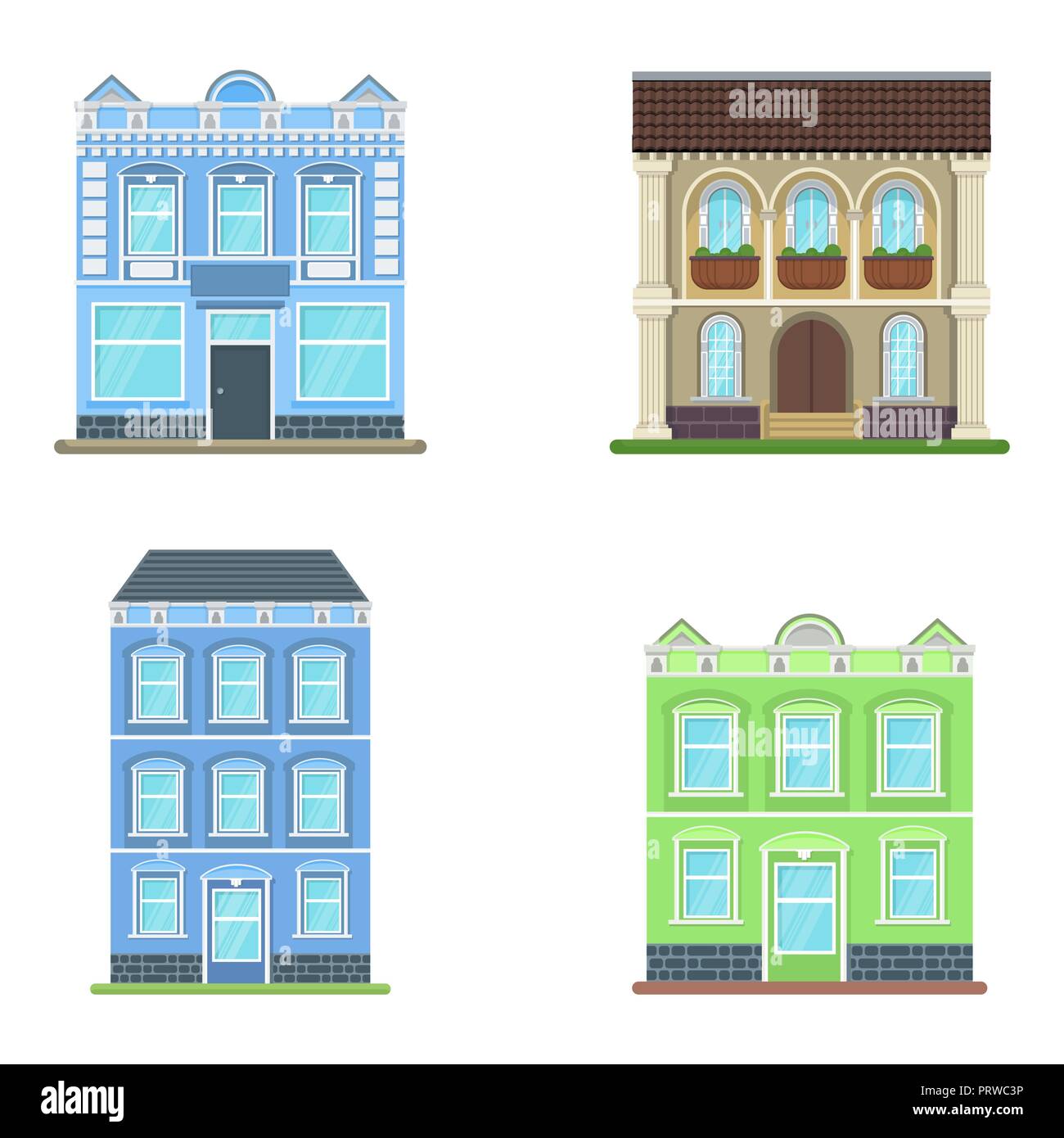 Residential buildings housing development Stock Vector Images - Alamy
