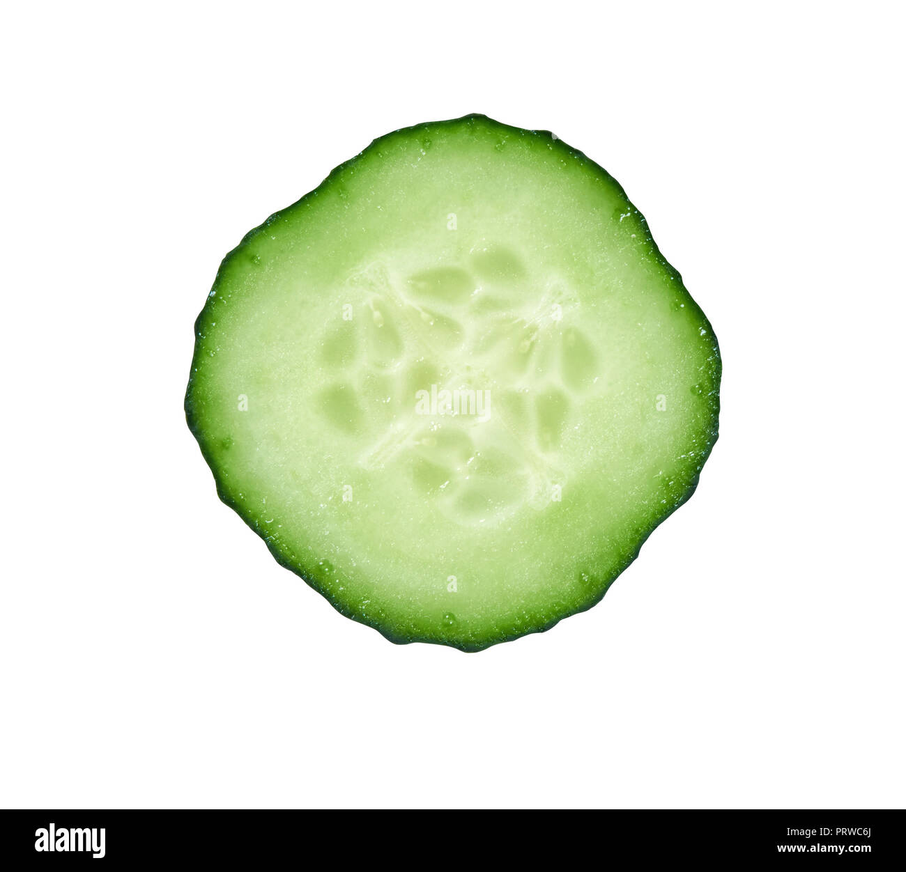 cucumber slice isolated on a white background with clipping path Stock ...
