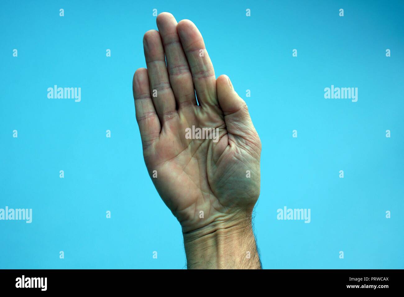 Stop hand signal hi-res stock photography and images - Alamy