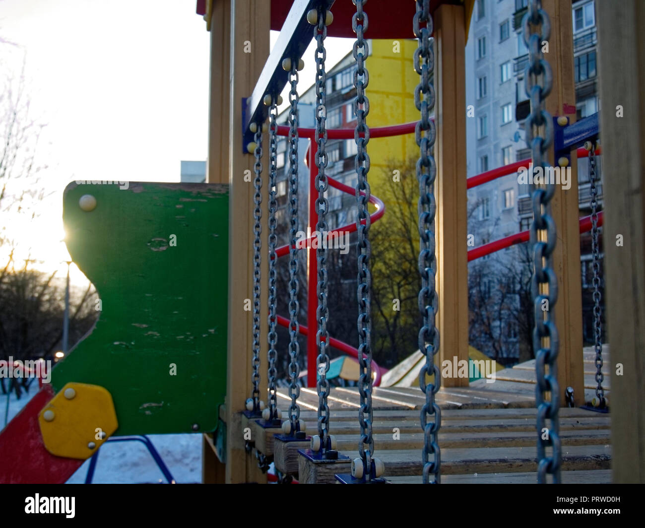 Empty playground winter hi-res stock photography and images - Alamy