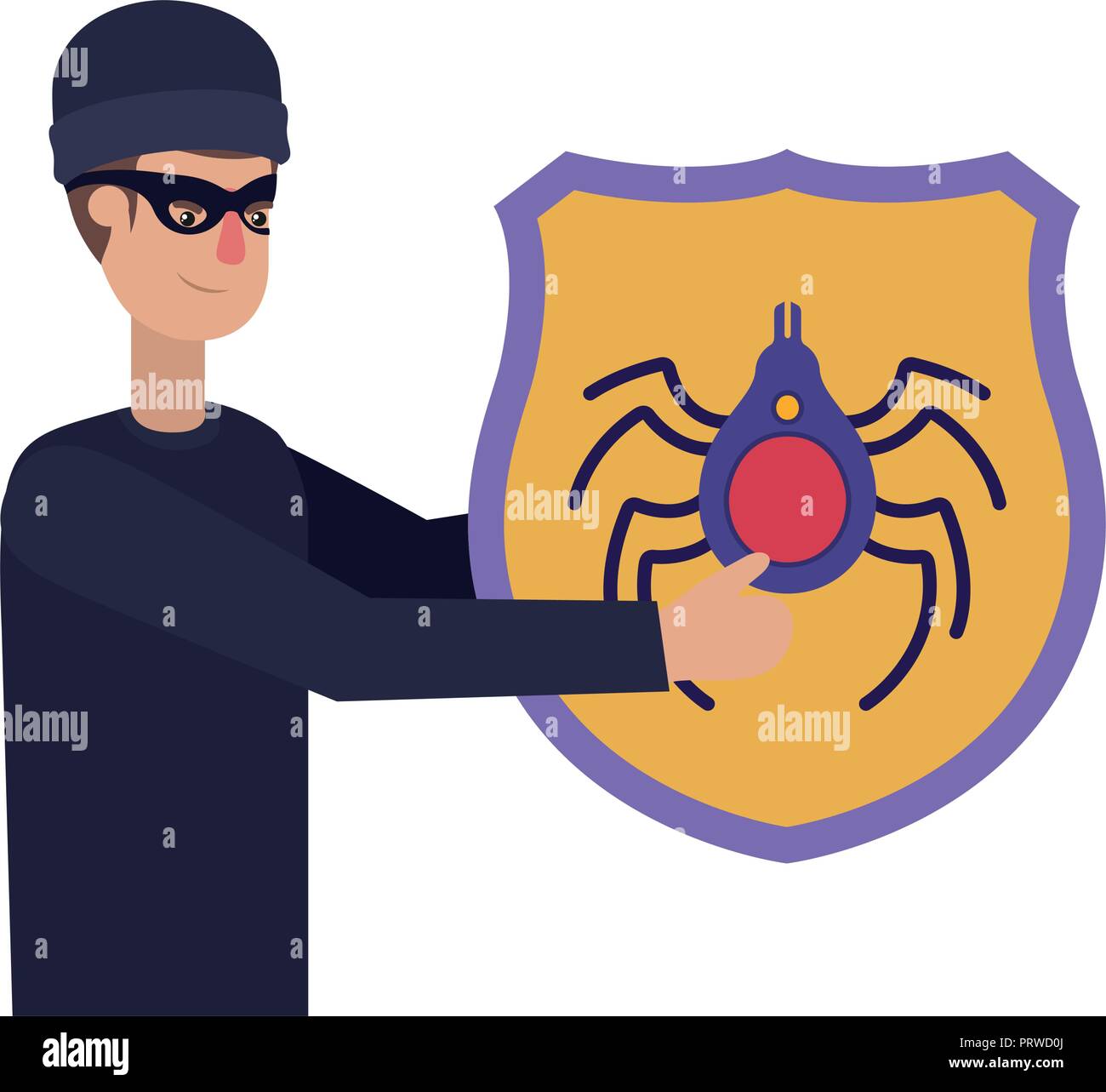 Hacker computer avatar character hi-res stock photography and images - Alamy