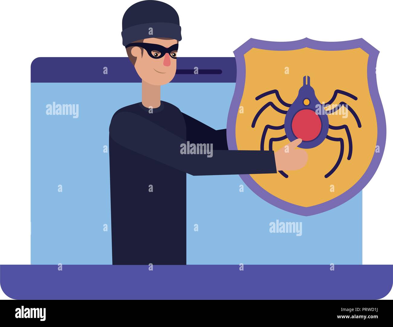 hacker stealing information avatar character Stock Vector Image & Art ...