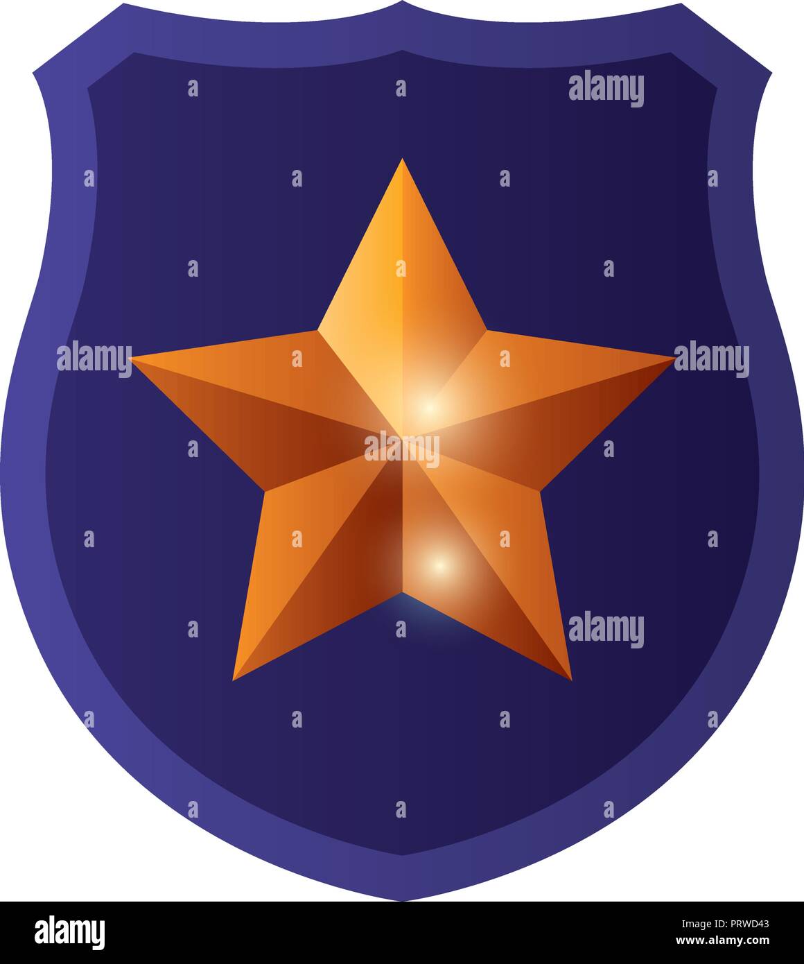 shield with star isolated icons Stock Vector Image & Art - Alamy