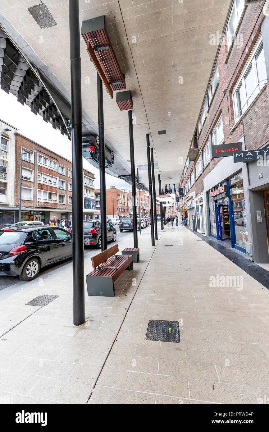 Mirrored street canopy. Dunkirk, France Stock Photo - Alamy