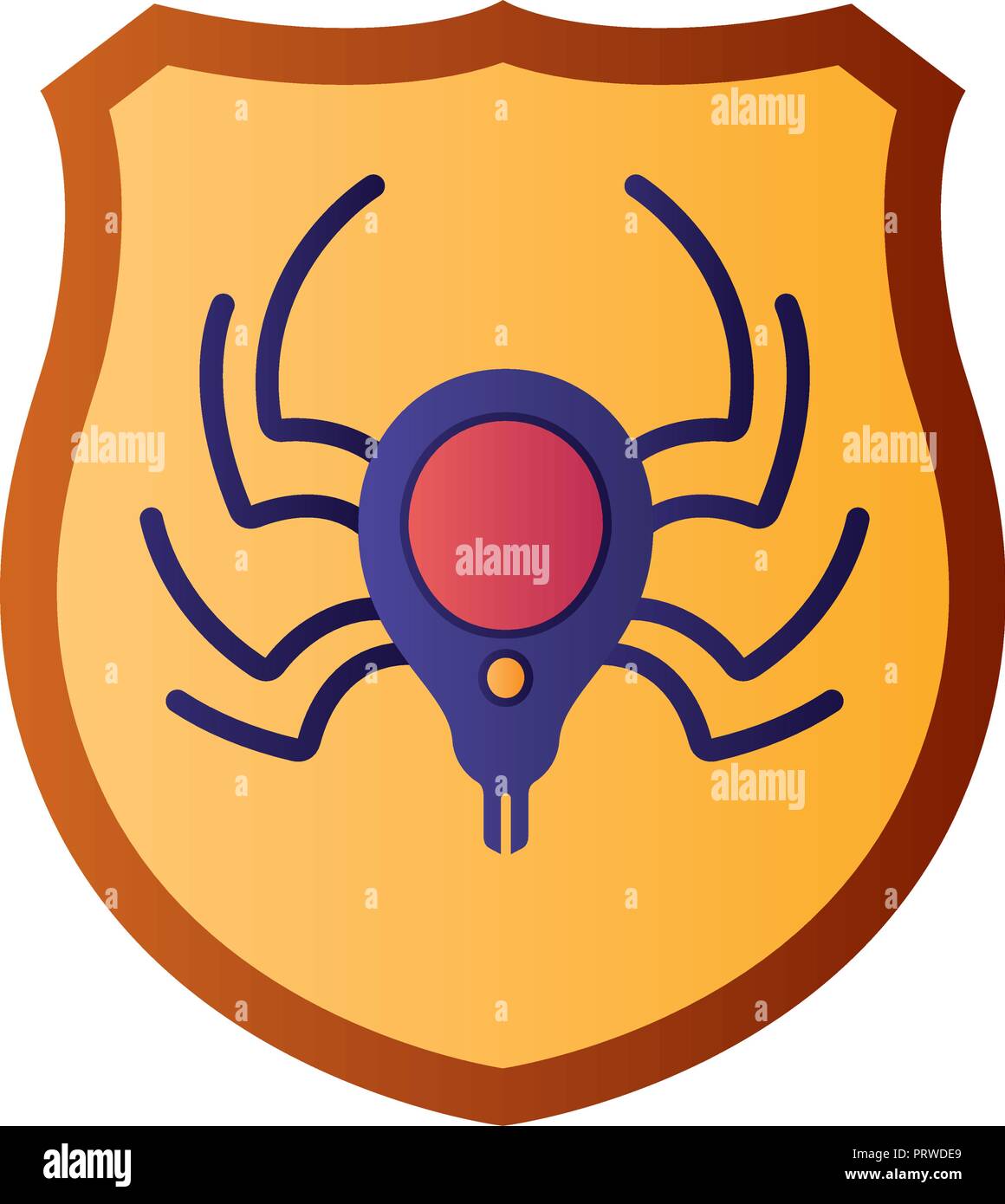 shield with spider isolated icons Stock Vector Image & Art - Alamy