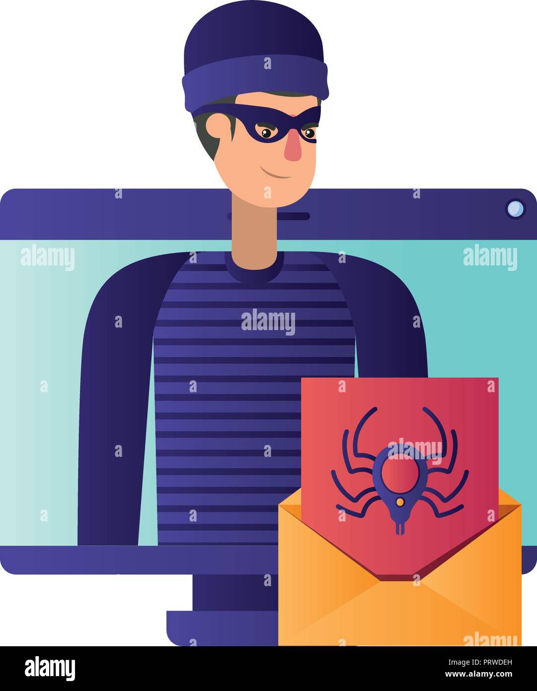 hacker stealing information avatar character Stock Vector Image & Art ...