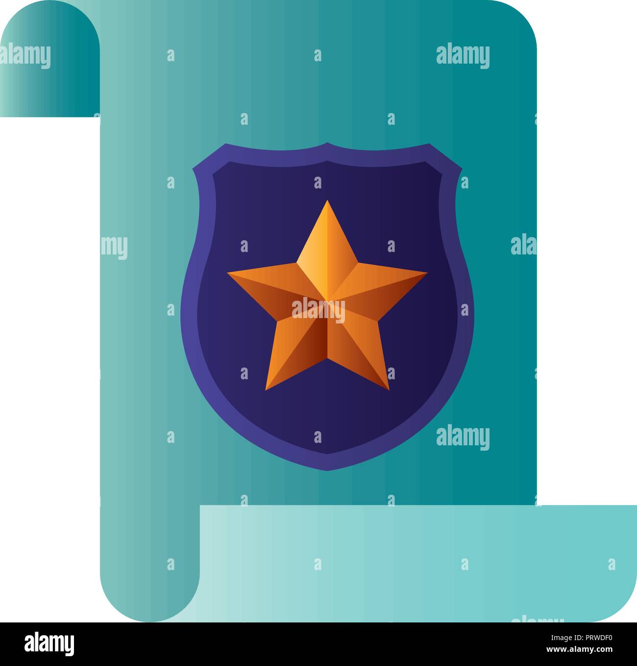 open letter with shield and window isolated icons Stock Vector Image ...