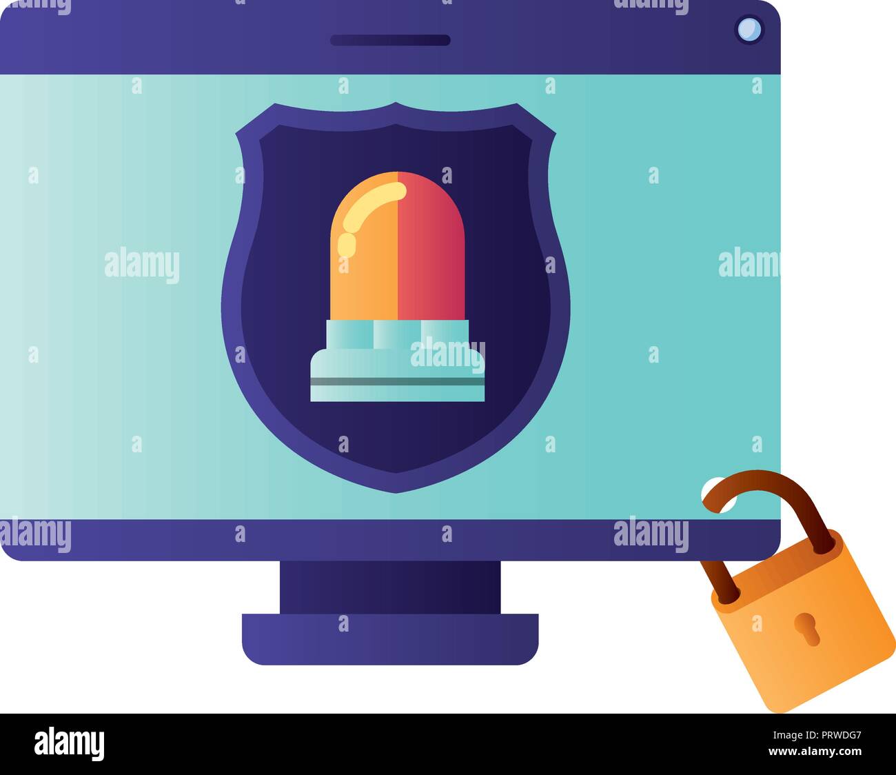 Computer monitor black shield Stock Vector Images - Alamy