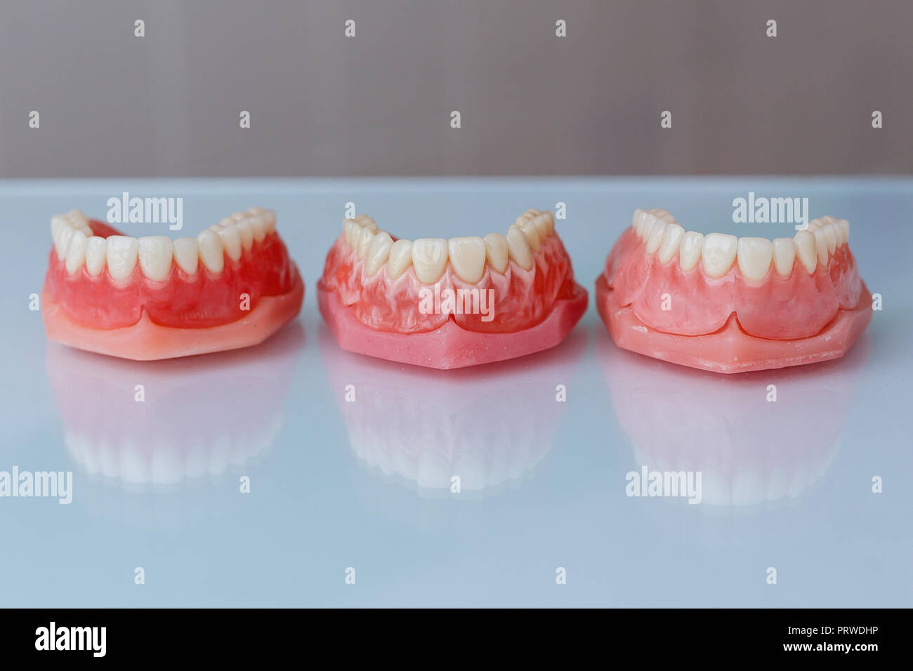 Set of various denture samples, close up view Stock Photo - Alamy