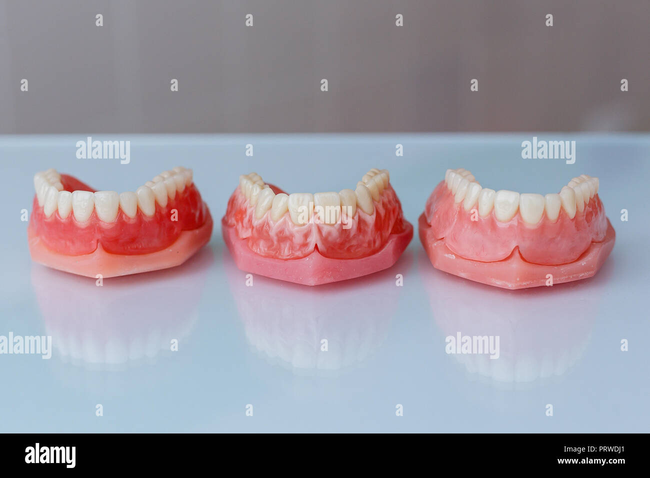 Set of various denture samples, close up view Stock Photo - Alamy