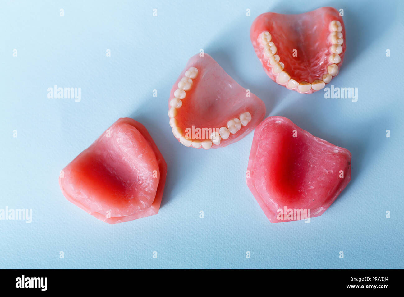 Set of various denture samples, close up view Stock Photo - Alamy