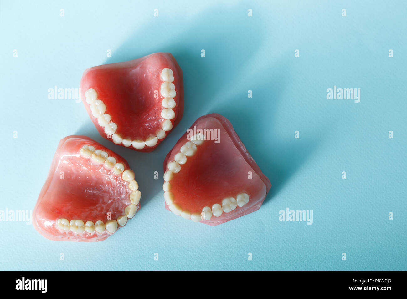 Set of various denture samples, close up view Stock Photo - Alamy