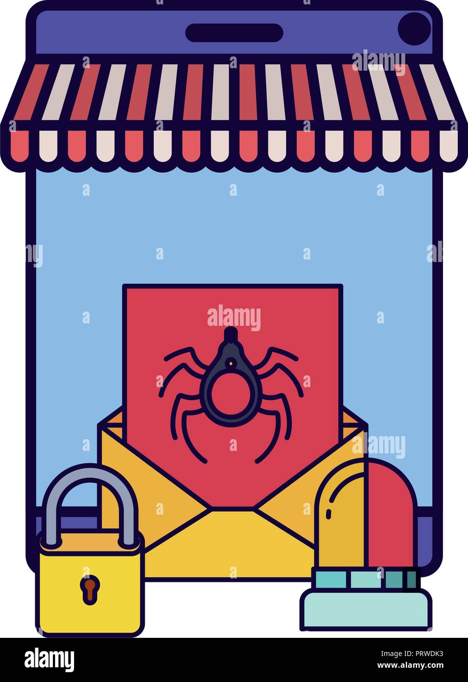 Tablet password icon flat Stock Vector Images - Alamy