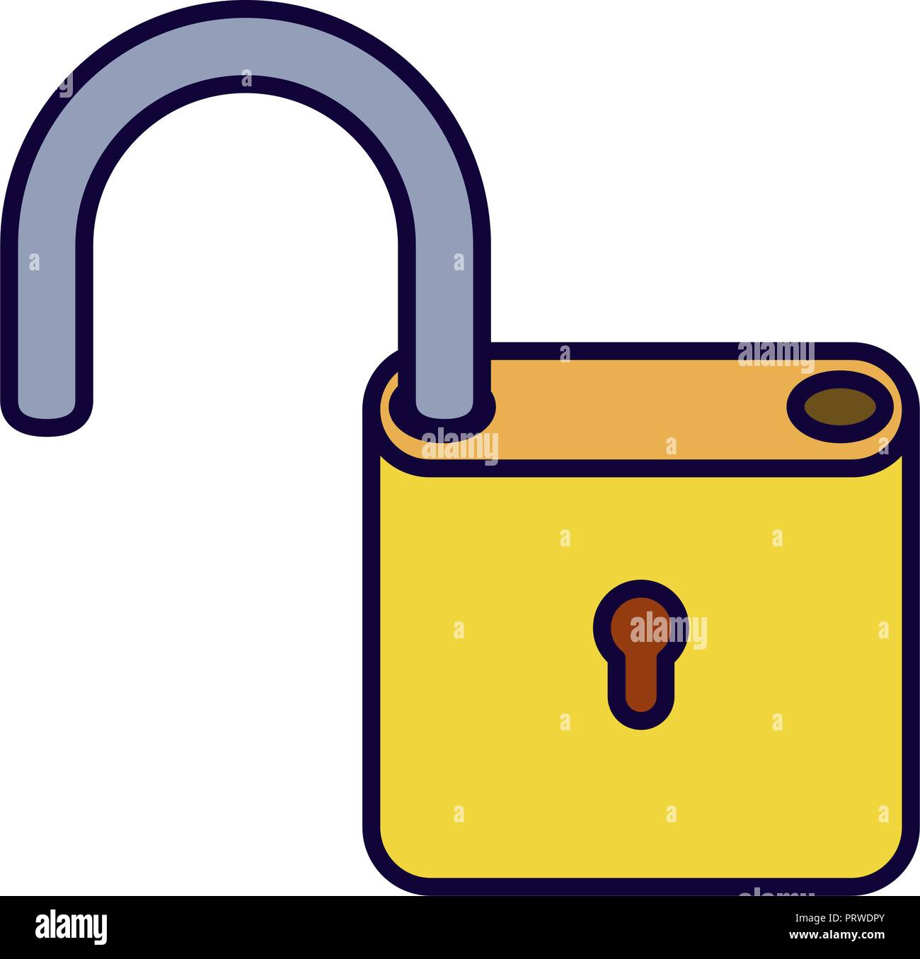 open padlock lisolated icons Stock Vector Image & Art - Alamy