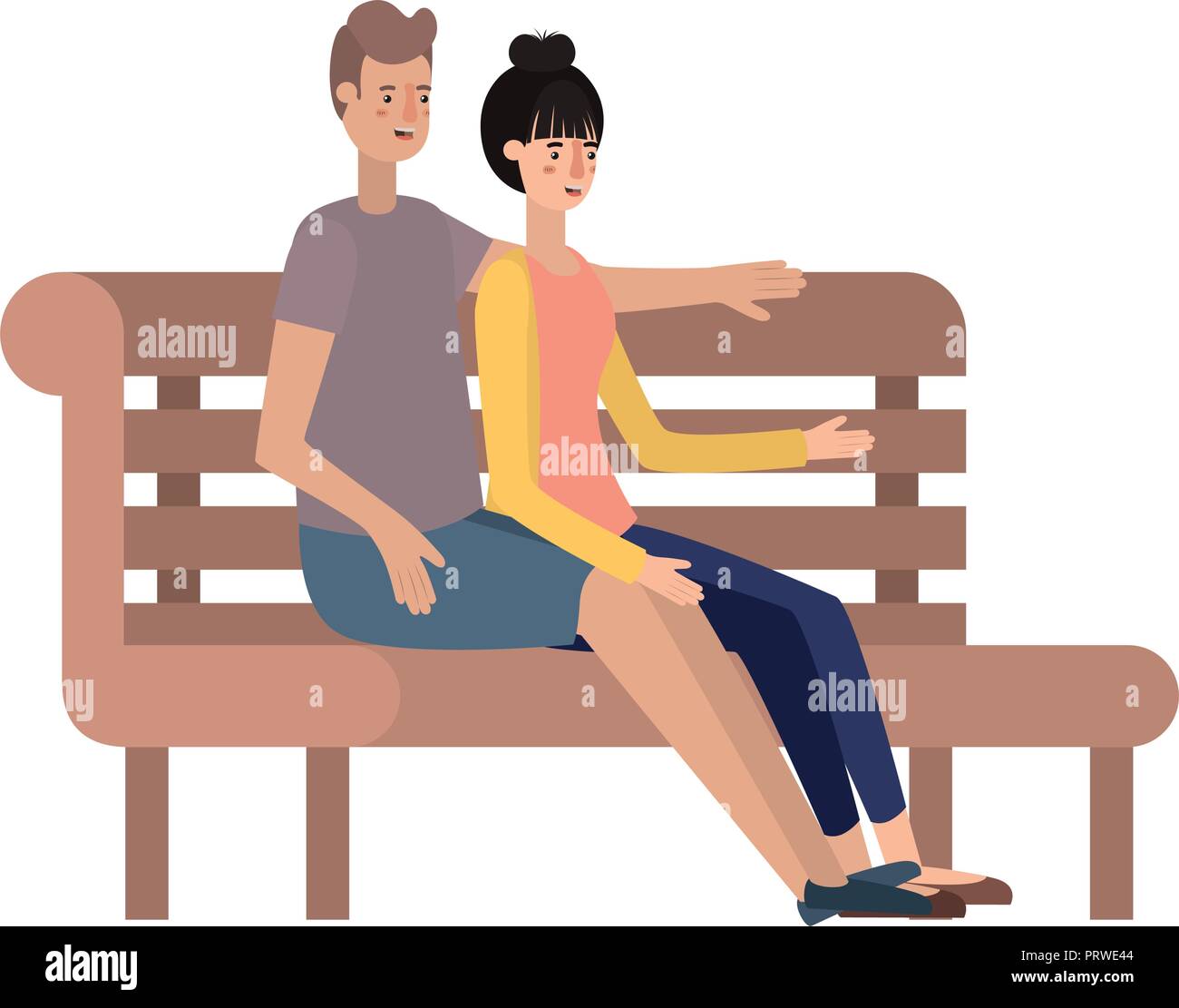 Two seated people Stock Vector Images - Alamy