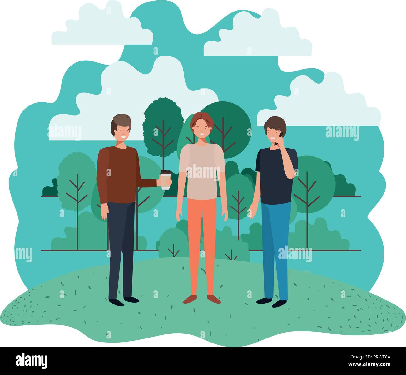 men in the landscape avatar character Stock Vector Image & Art - Alamy