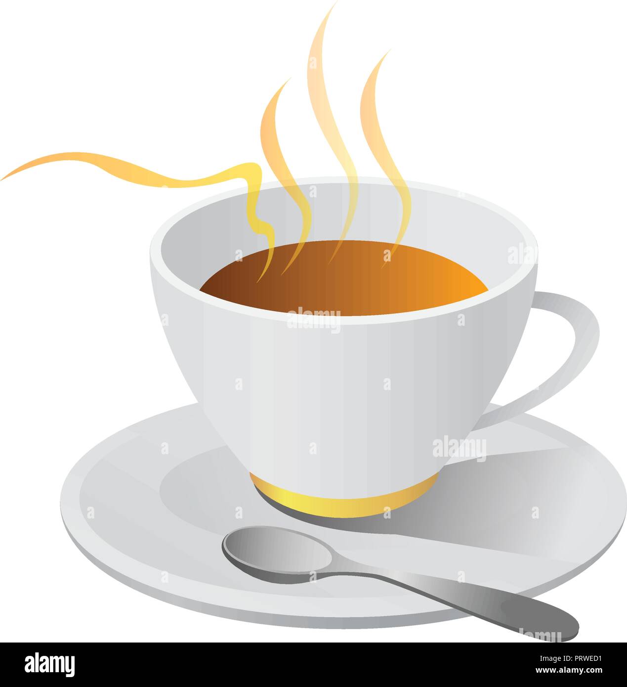 hot coffe illustration vector isolated on white background Stock Vector ...